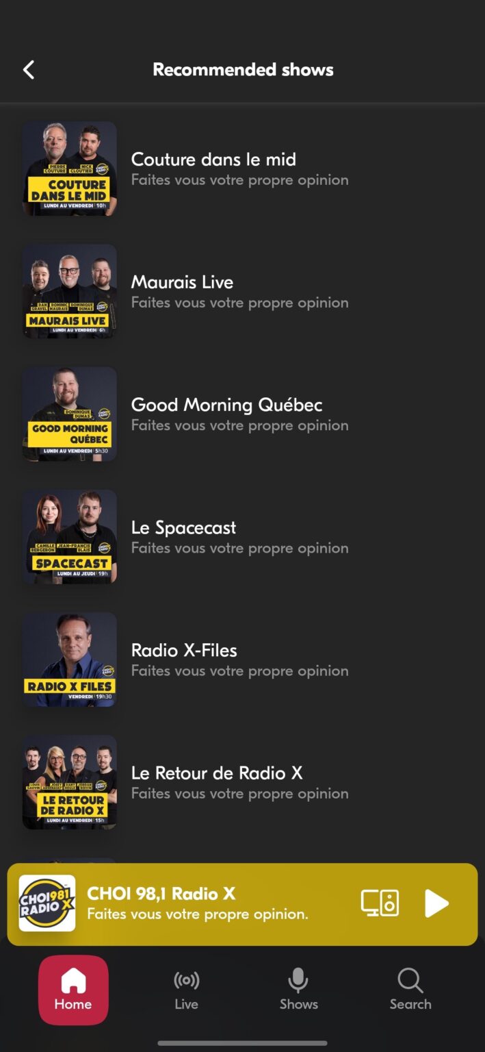 RadioPlayer - Radio X