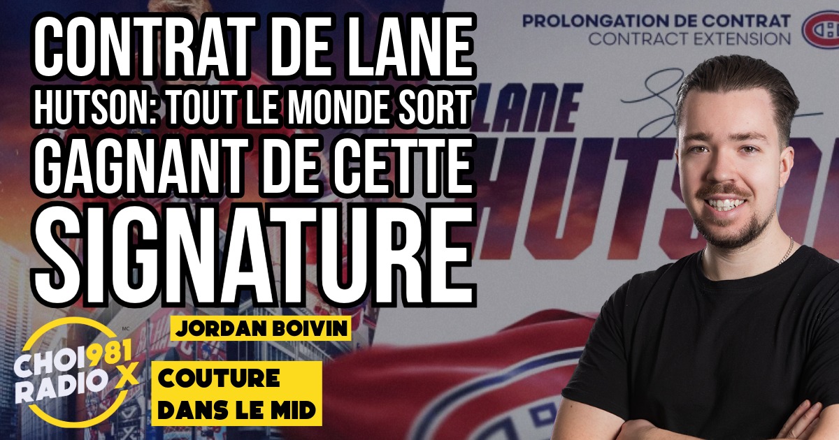 Contrat de Lane Hutson : tout le monde sort gagnant de cette signature ...