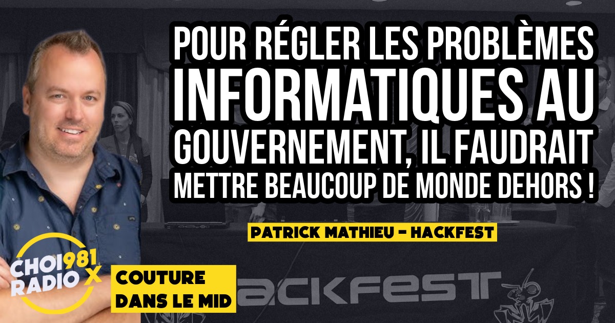 Pour régler les problèmes informatiques au gouvernement, il faudrait ...