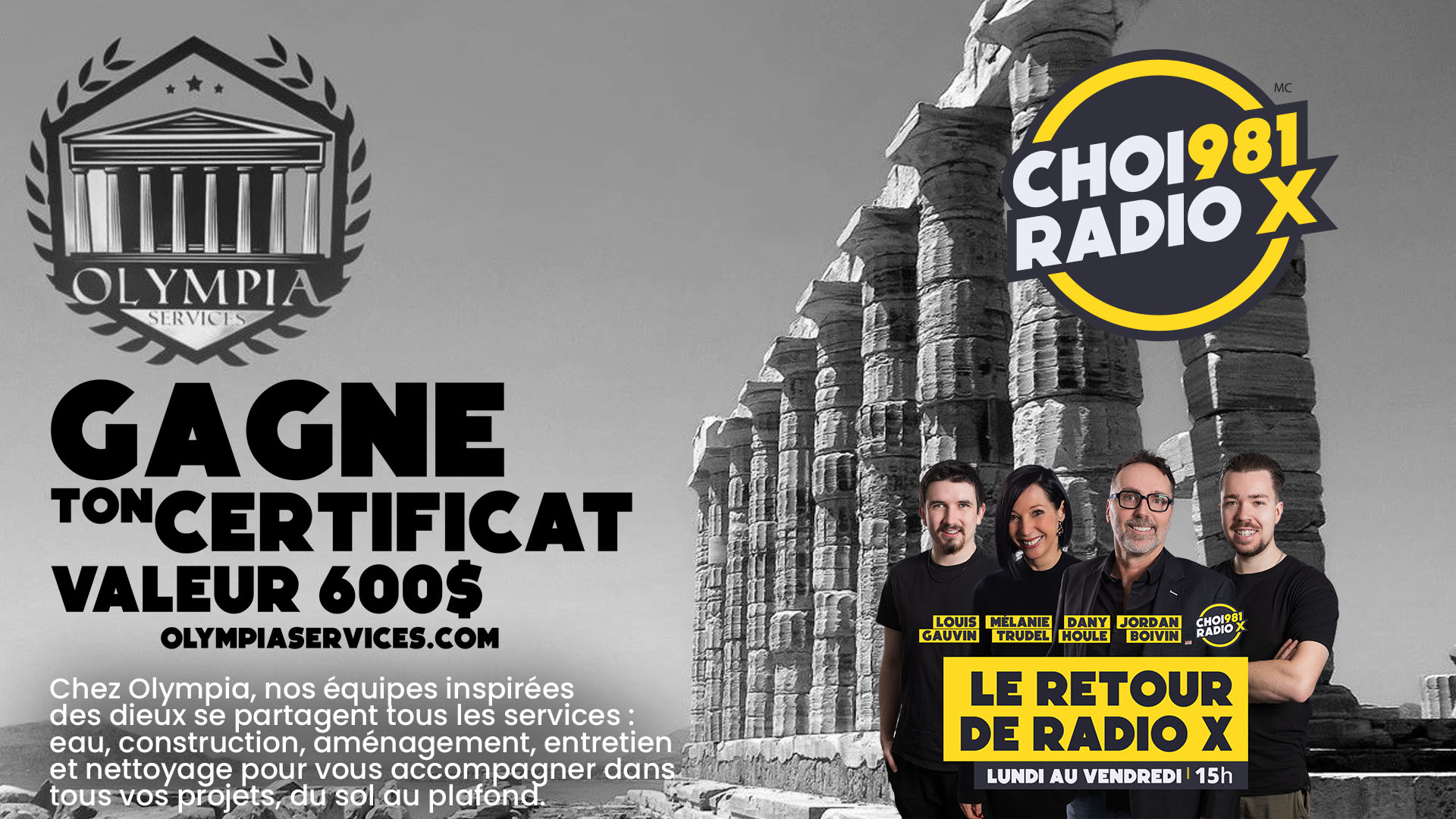 Olympia Services – Radio X